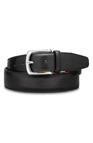 Bosca Bosca Roma Leather Belt Black
