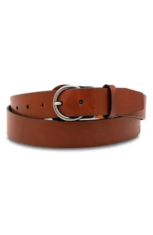 Bosca Sarno Leather Belt - Dk Brown