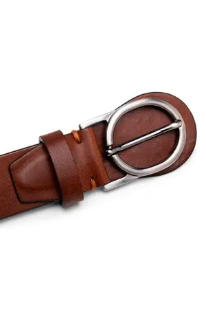 Bosca Sarno Leather Belt - Dk Brown