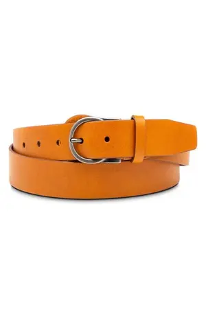 Bosca Sarno Leather Belt - Saddle