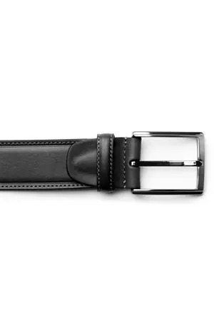Bosca Salerno Leather Belt - Black