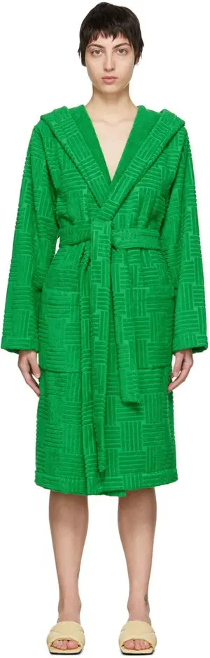Bottega Veneta Bottega Veneta Green Intreccio Bath Robe 3707 Grass