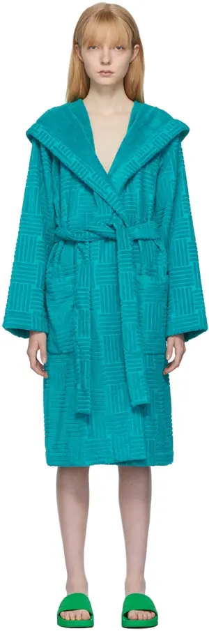 Bottega Veneta Bottega Veneta Green Intreccio Bath Robe 4467 Blaster