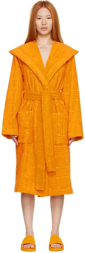 Bottega Veneta Bottega Veneta Green Intreccio Bath Robe 7960 Tangerine