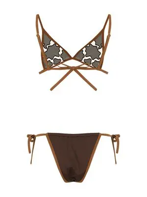 SIAN SWIMWEAR Skye Cow-pattern Bikini