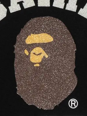 A BATHING APE Glass Beads College T-shirt