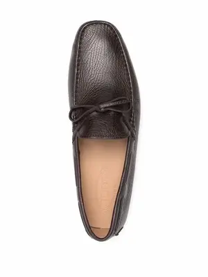 TOD'S Tie-front Leather Loafers