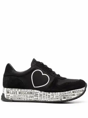 Moschino Heart Motif Paneled Sneakers