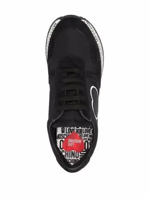 Moschino Heart Motif Paneled Sneakers