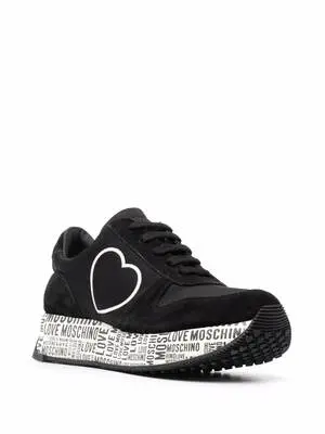 Moschino Heart Motif Paneled Sneakers