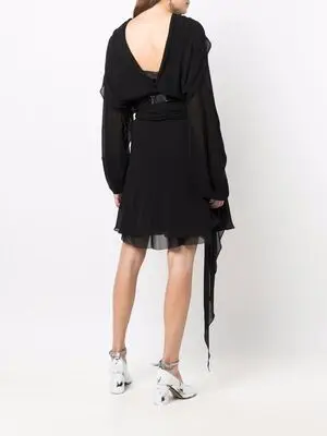 MAISON MARGIELA Draped Silk Mini Dress