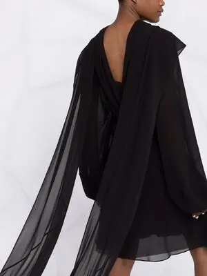 MAISON MARGIELA Draped Silk Mini Dress