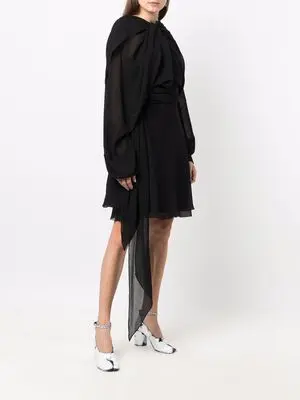MAISON MARGIELA Draped Silk Mini Dress