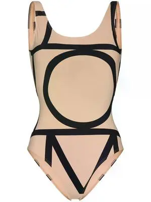 TOTEME TOTEME Monogram Print One-Piece Swimsuit 910 Monogram 910