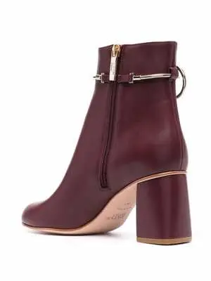 Red Valentino Bow-detail Leather Ankle Boots