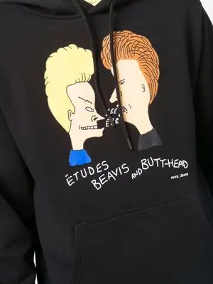 éTudes Studio Beavis & Butthead Print Hoodie In Black - 54% Off 