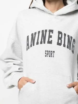 ANINE BING Harvey Logo-print Sweatshirt - Grey