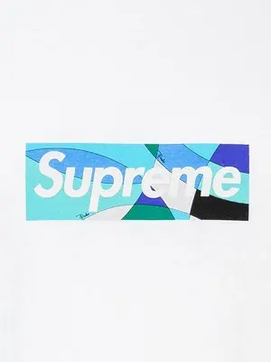 Supreme X Emilio Pucci Box-logo T-shirt - White