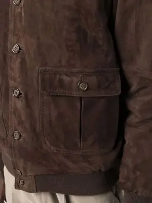 VALSTAR Buttoned Leather Jacket - Brown