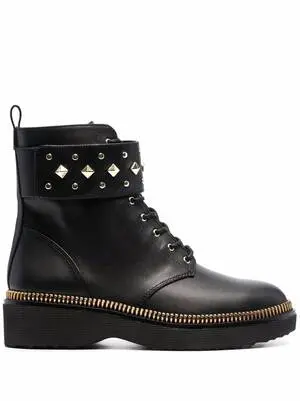 Michael Kors Haskell Spike-strap Leather Boots