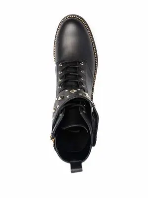 Michael Kors Haskell Spike-strap Leather Boots