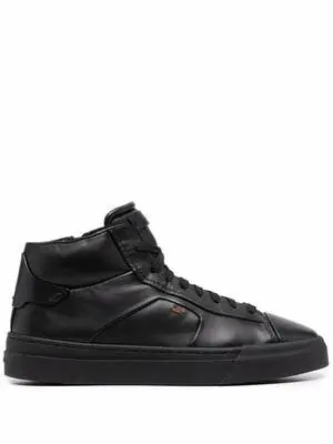 Santoni Logo High-top Sneakers