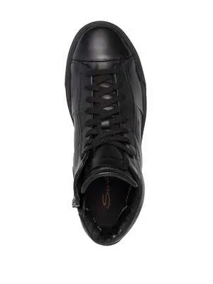 Santoni Logo High-top Sneakers