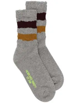 GOLDEN GOOSE Striped Ribbed-knit Socks