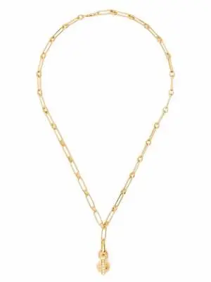 MISSOMA Aegis Chain Pavé Sphere Pendant Necklace - Gold