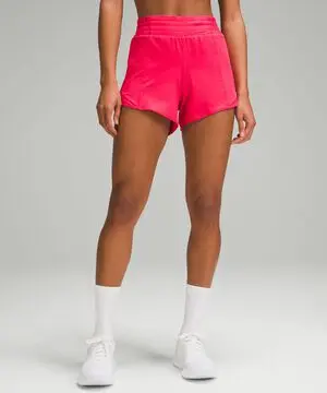 Lululemon Hotty Hot High-rise Lined Short 4 Cherry Mist