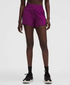 Lululemon Hotty Hot High-rise Lined Short 4 Chilled Grape