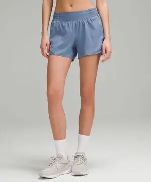 Lululemon Hotty Hot High-rise Lined Short 4 Oasis Blue