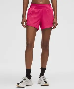 Lululemon Hotty Hot High-rise Lined Short 4 Raspberry Coulis