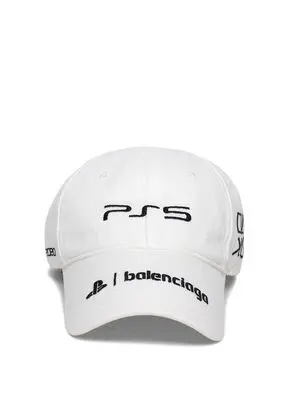 け*ん様 PS5 Balenciaga ベースボールキャップ ホワイト L58㎝ Balenciaga X Playstation Ps5 Baseball Cap - White | Editorialist