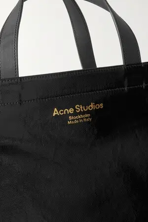 Acne Studios Leather-trimmed Coated-twill Tote