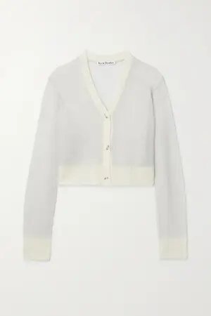 Acne Studios Cropped Mohair-blend Cardigan