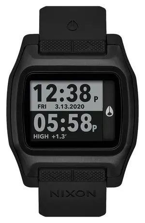 Nixon High Tide Digital Strap Watch - All Black