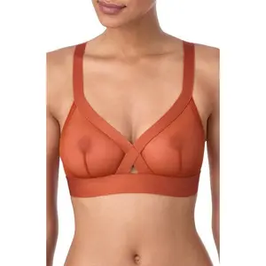 Dkny Sheers Wireless Bralette Copper