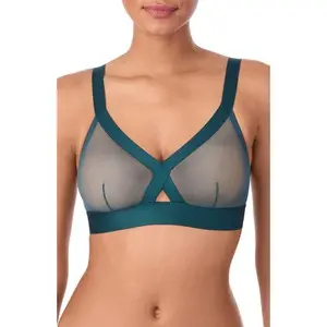 Dkny Sheers Wireless Bralette Dark Sea