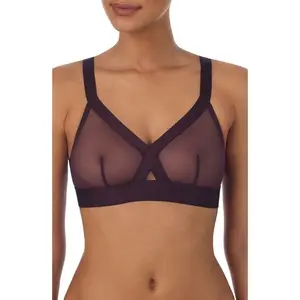 Dkny Sheers Wireless Bralette Plum Perfect