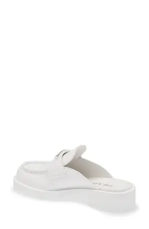 Prada Logo Platform Loafer Mule