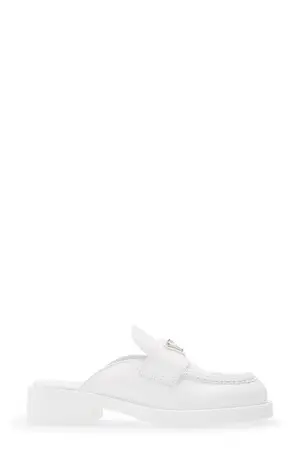 Prada Logo Platform Loafer Mule