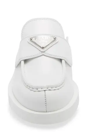 Prada Logo Platform Loafer Mule