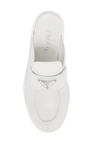 Prada Logo Platform Loafer Mule