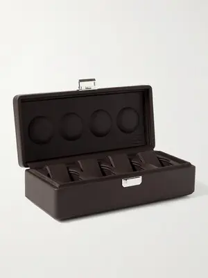 SCATOLA DEL TEMPO Full-grain Leather Watch Box - Brown