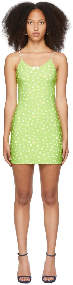 green daisy dress Daisy Cottage Cami Dress (Green) – Megoosta Fashion main image 1