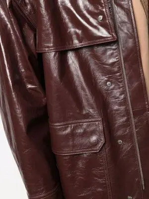 AMBUSH Zipped-up Leather Overcoat