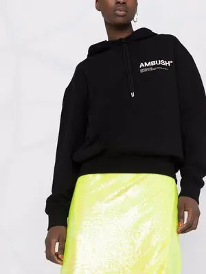 AMBUSH Logo-print Cotton Hoodie
