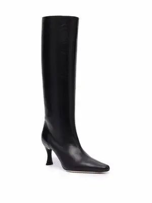 By Far Pointed Knee-length Boots - Black