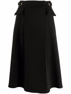 Elisabetta Franchi Flap-pocket A-line Skirt - Black
